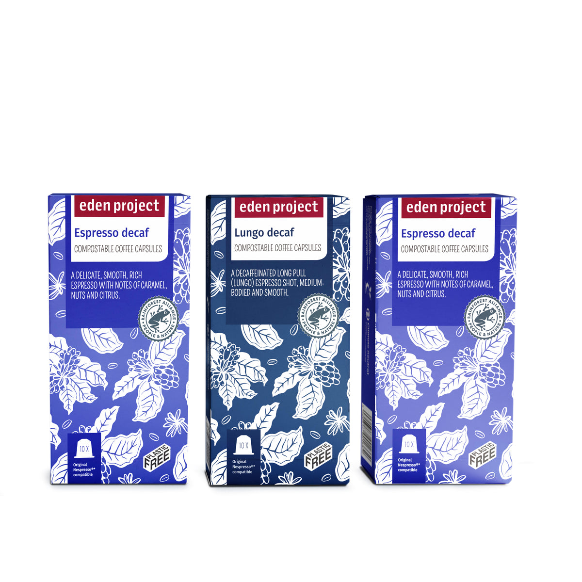 Decaffeinated Selection Eden Project Nespresso Pods - Rainforest ...