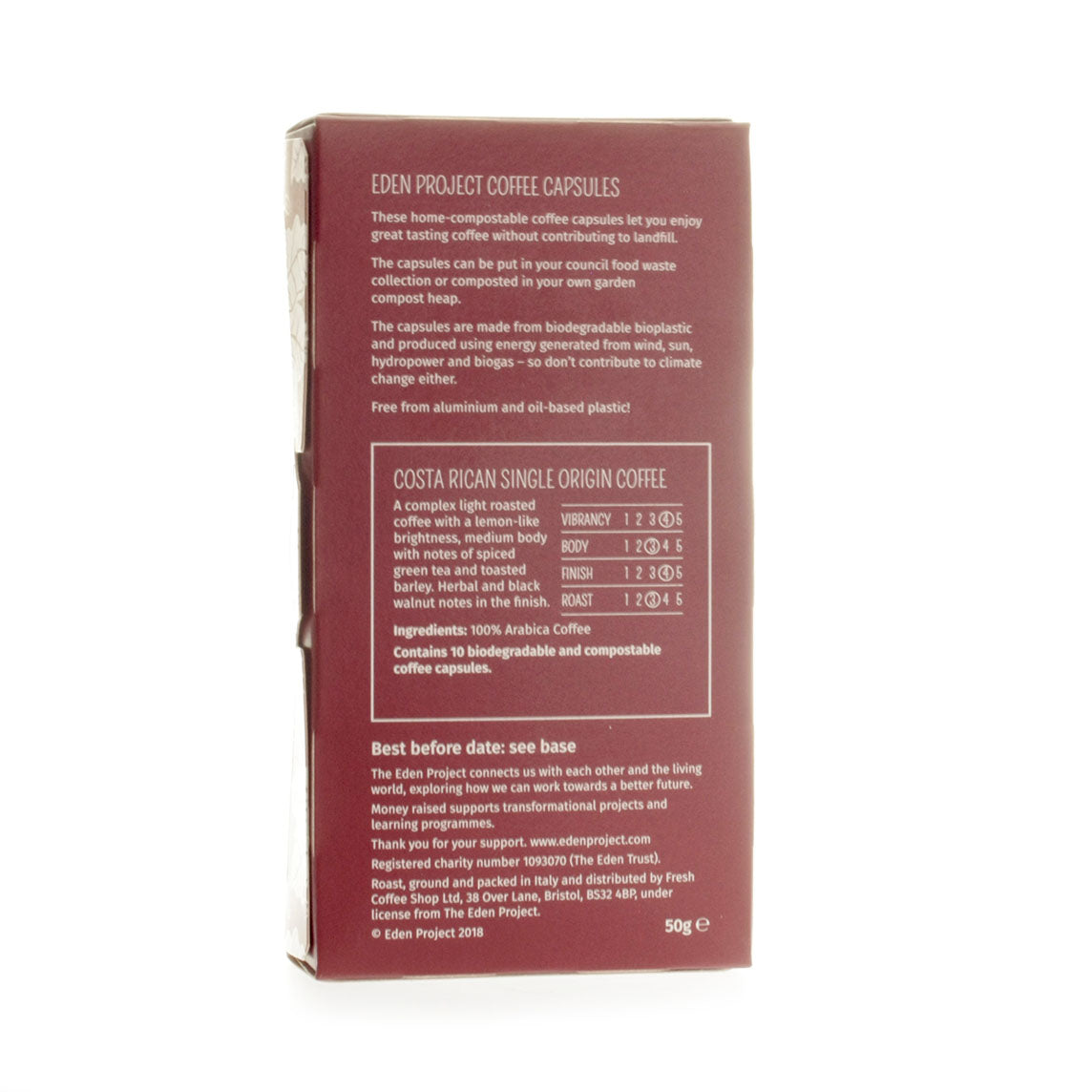 Costa Rican Eden Project Nespresso Pods - Classic Collection – Fresh Coffee